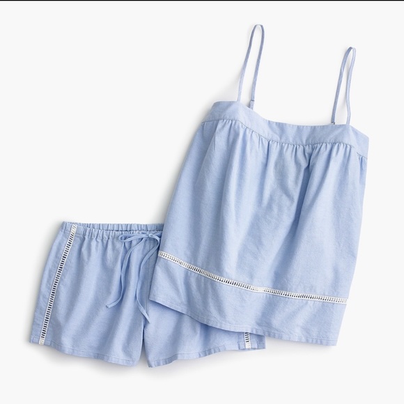 J. Crew | Intimates & Sleepwear | Nwt Jcrew Light Blue Pajama Set ...